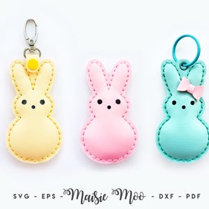 Bunny Hug Keychain SVG, Easter Faux Leather Bag Charm Pattern, Cricut ...