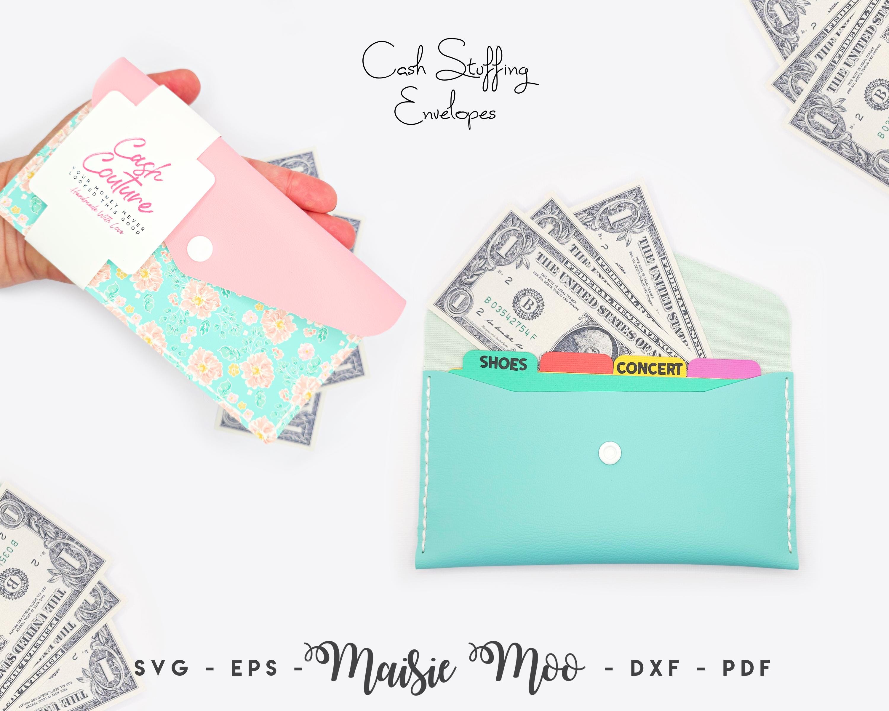Cash Stuffing Envelope SVG Template, Savings Challenge Envelope Sewing ...