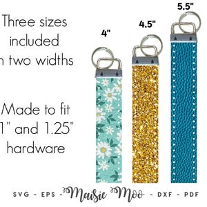 Wristlet Key Fob SVG, Hand Sew Holes Keychain Wrist Fob Template, Faux ...