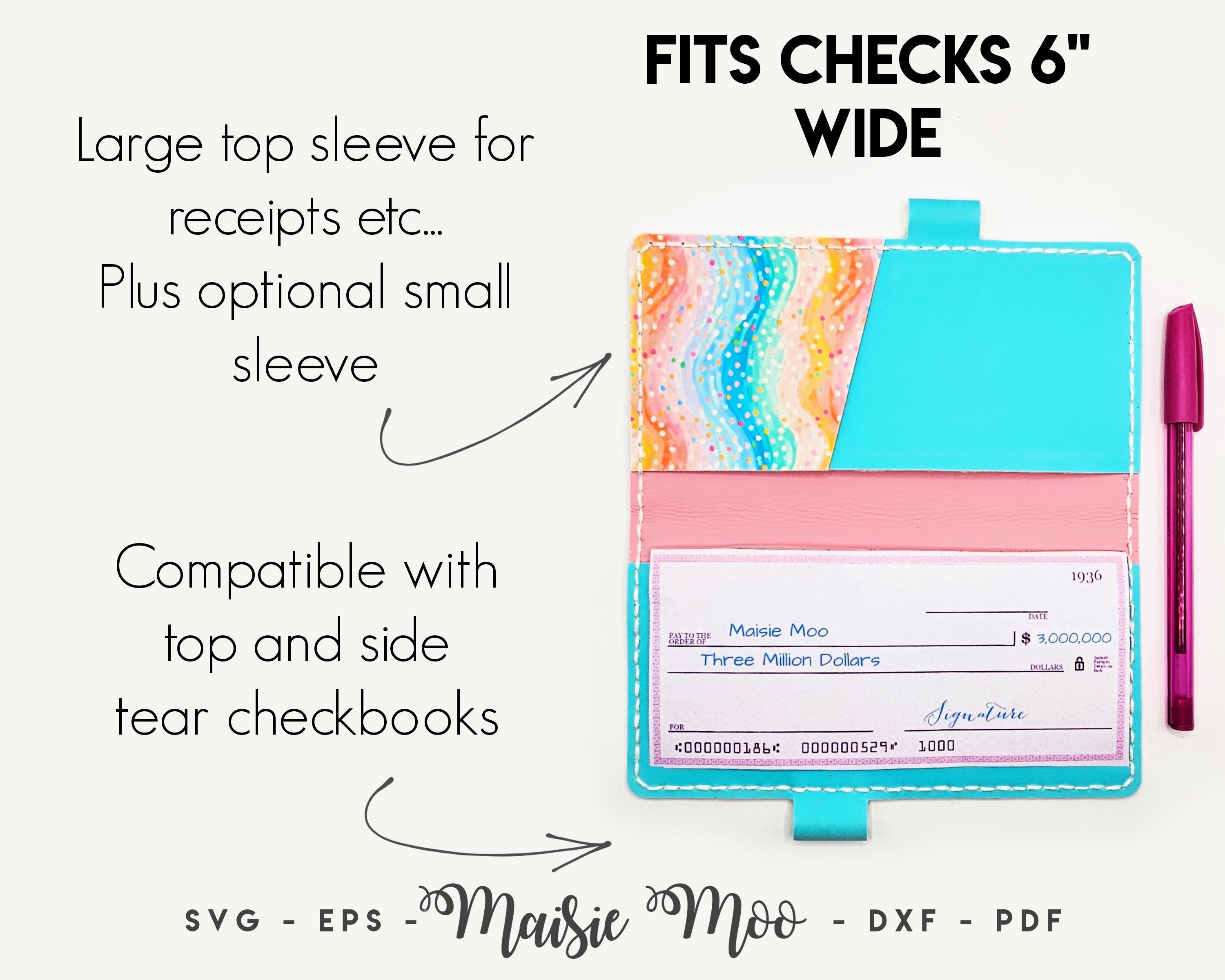 Checkbook Cover SVG, Cheque Book Sewing Pattern, Faux Leather SVG ...