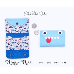No Sew Boy Leather Wallet SVG, Cricut Card Wallet PDF Pattern by Maisie ...