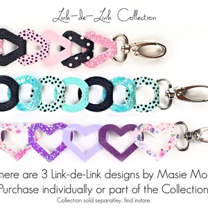 Heart Link De Link SVG Template Bracelet SVG | Valentine Faux Leather ...