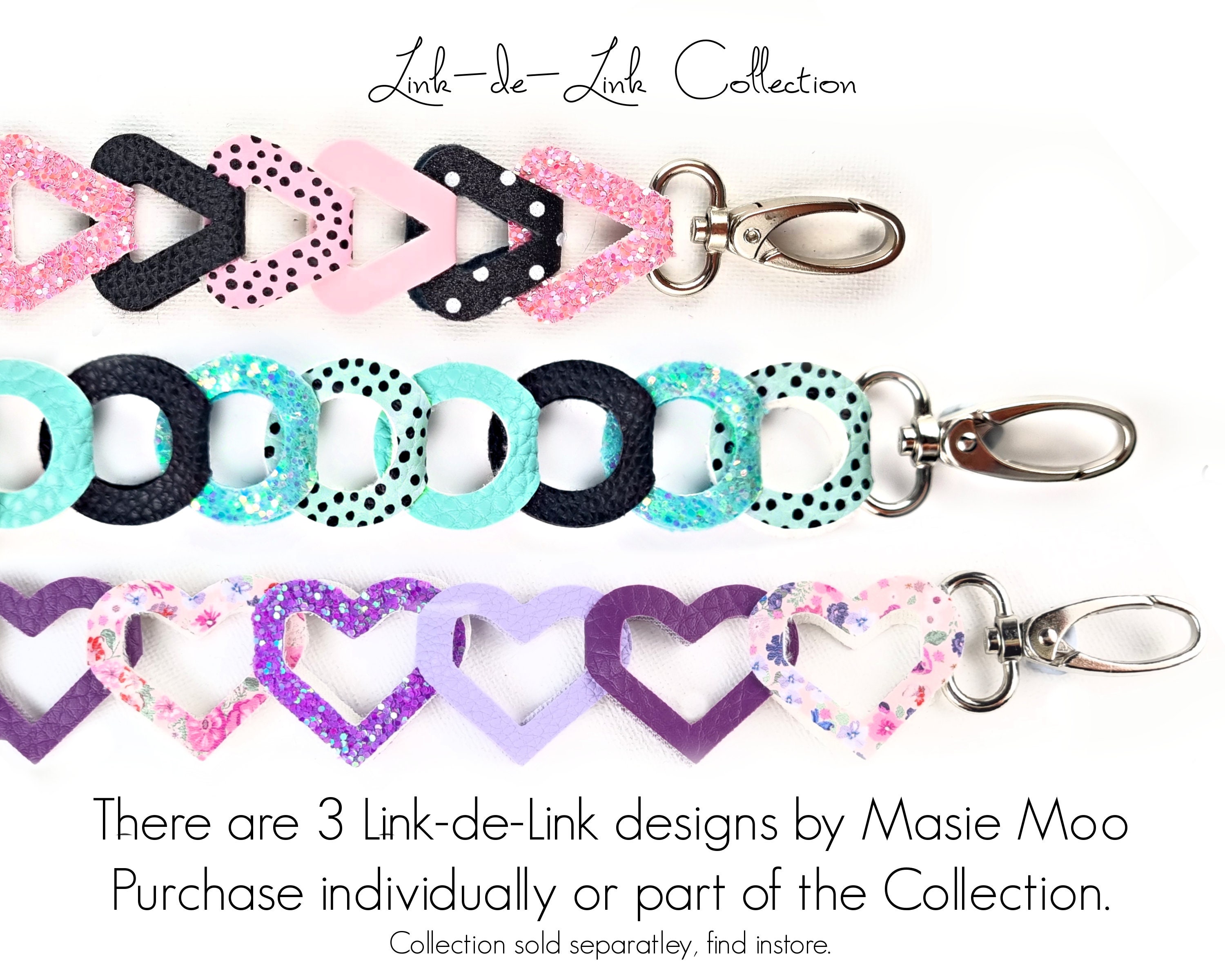 Heart Link De Link SVG Template Bracelet SVG Valentine Faux - Etsy