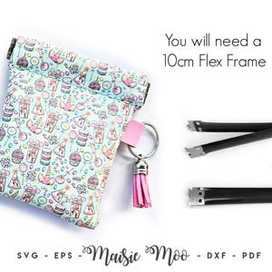 Flex Frame Coin Purse SVG, Card Pouch Sewing Pattern, Faux Leather ...