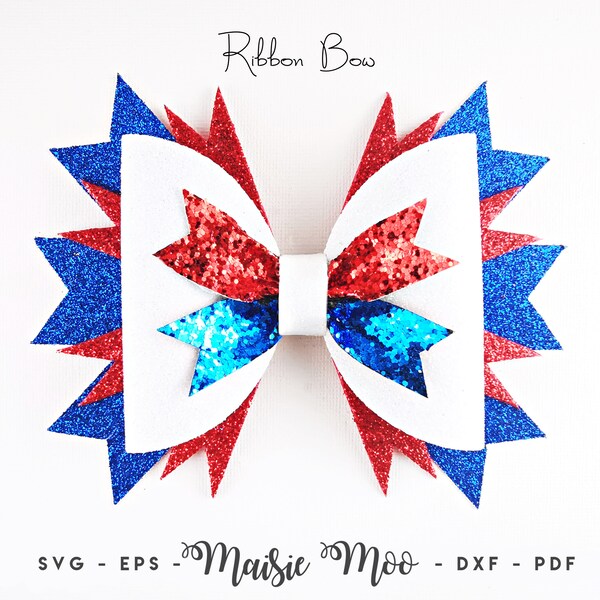 Red White Blue Bow Svg - Etsy