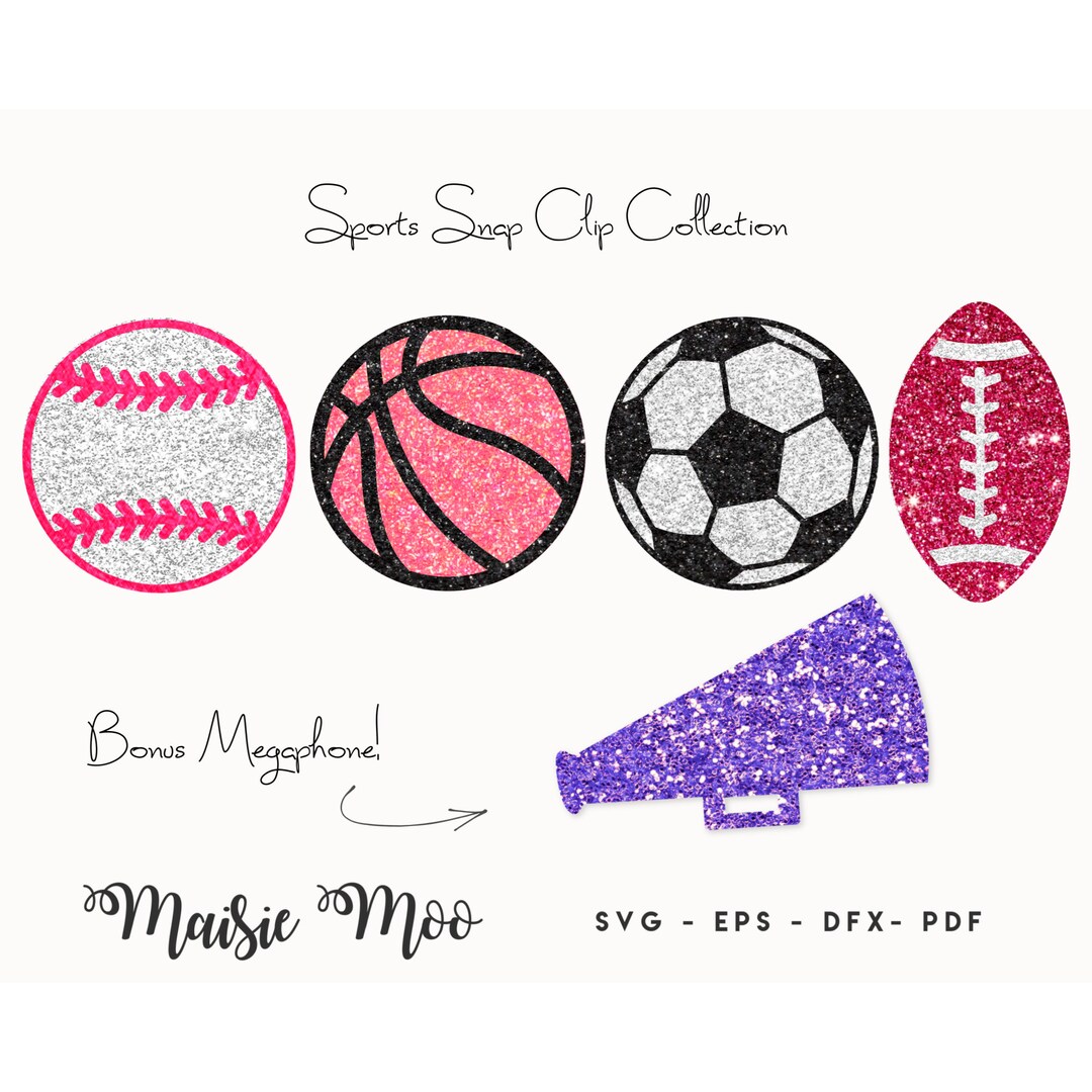 Sports Snap Clip SVG, Snapclip Template, Bow Center Football, Baseball ...