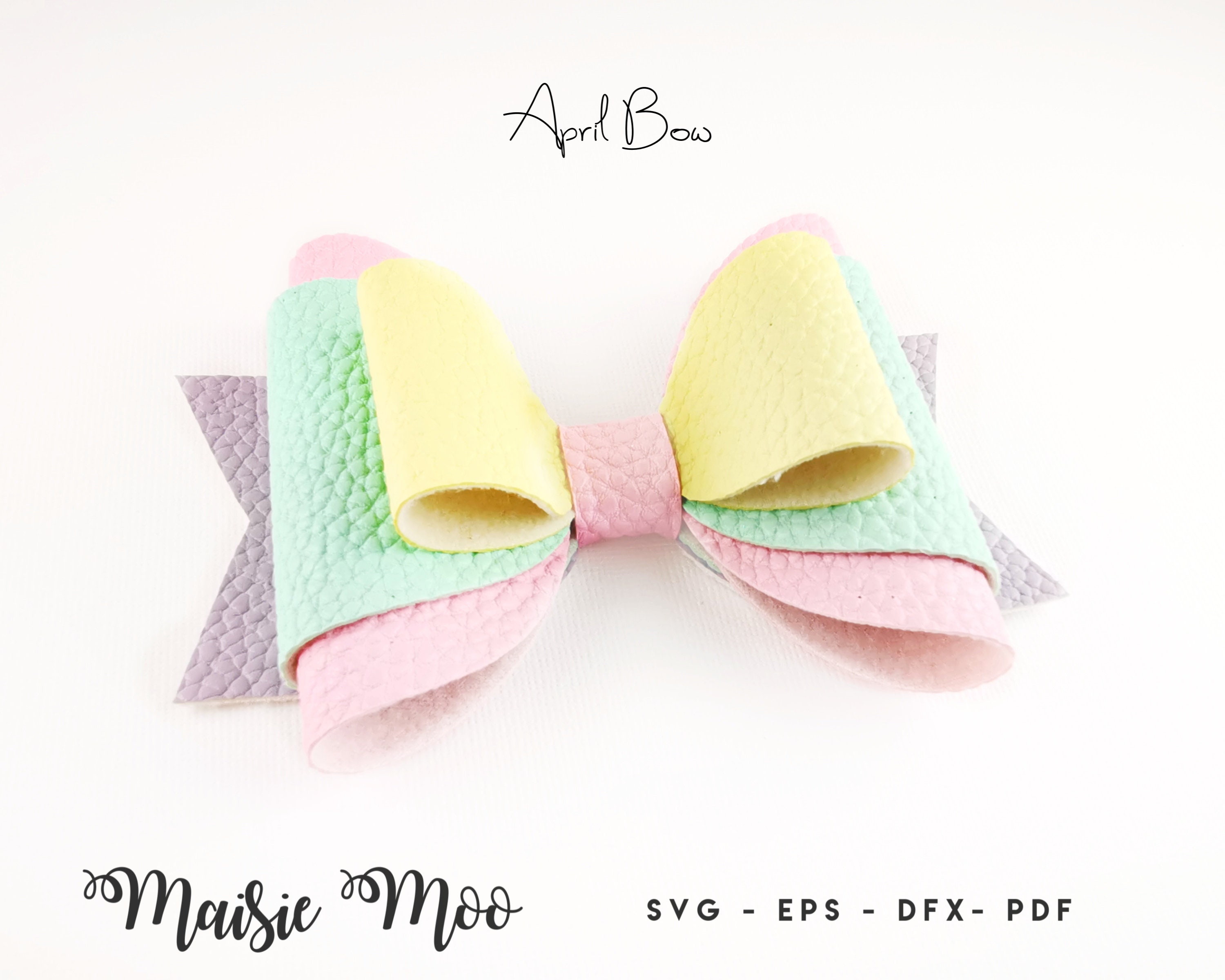 Bow Template Faux Leather Bow SVG Popular Bow SVG Hair Bow | Etsy