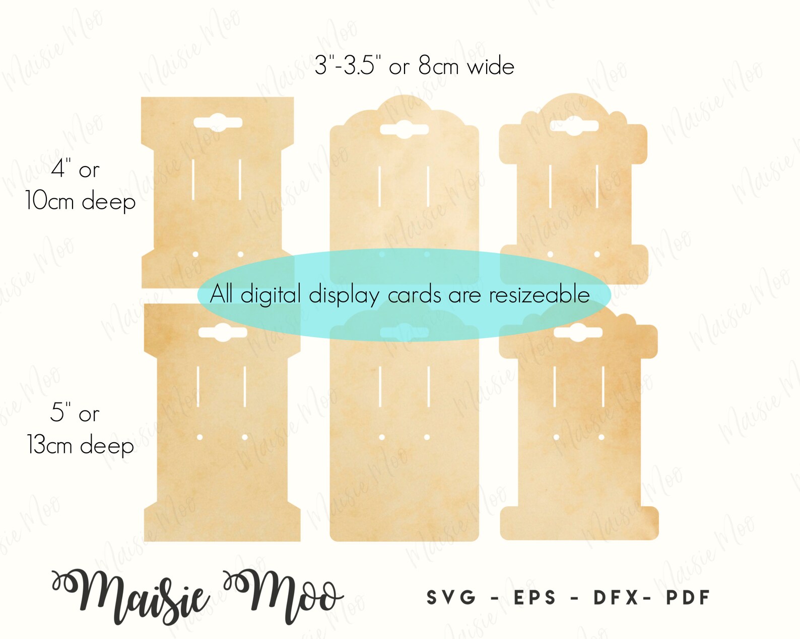 Combined Bow and Earring Card SVG Bow Display Card Template - Etsy