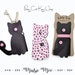 Pussy Cat Key Wrap Fob SVG | Kitty Cat Key Cover Template Keychain Bag ...