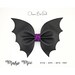 Classic Bat Pinch Hair Bow SVG Halloween Bow Template Bat Wings Bow SVG ...