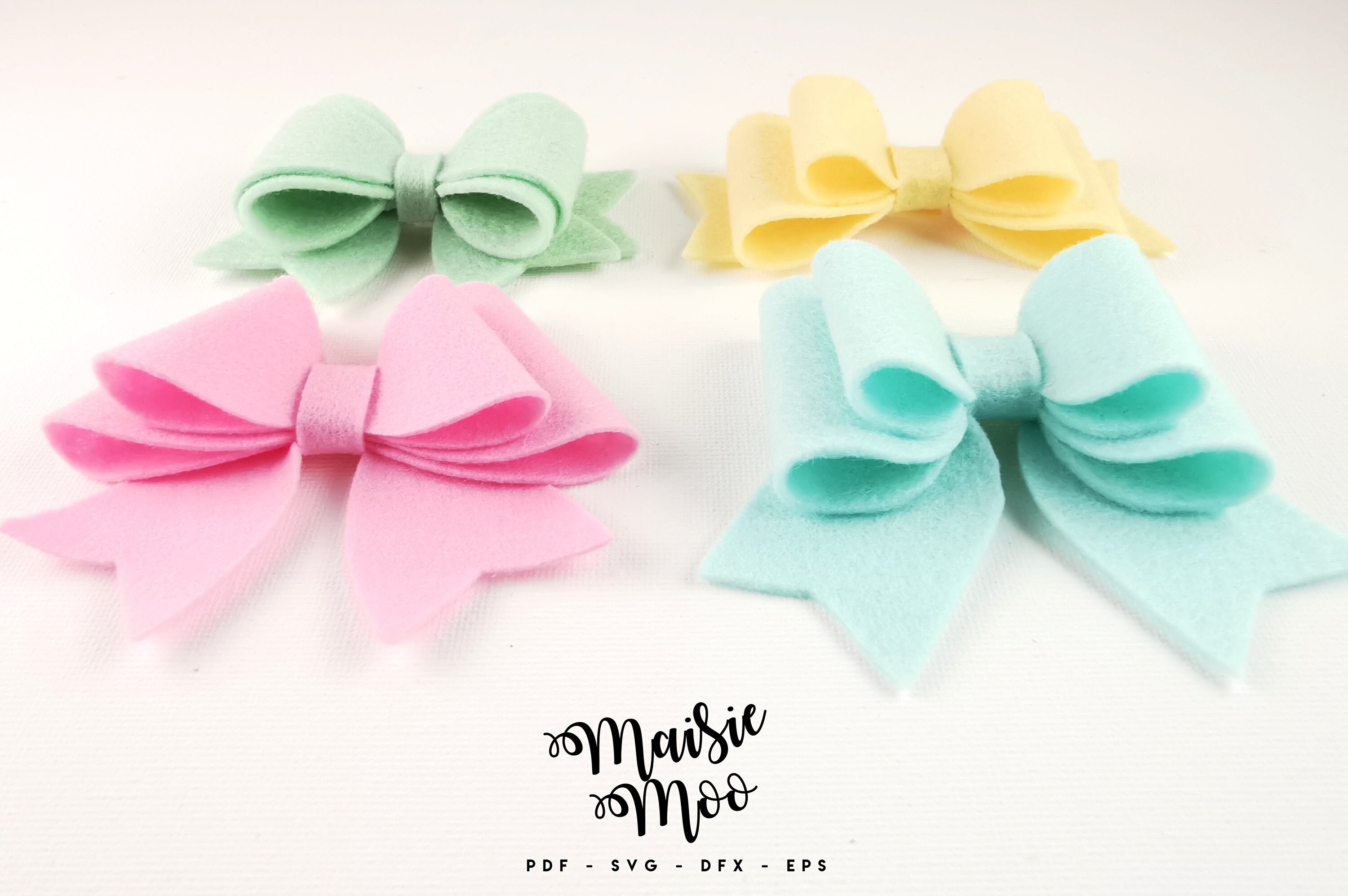 Felt Bow Template SVG Classic Bow Set Felt Bow SVG Felt Bow - Etsy Australia