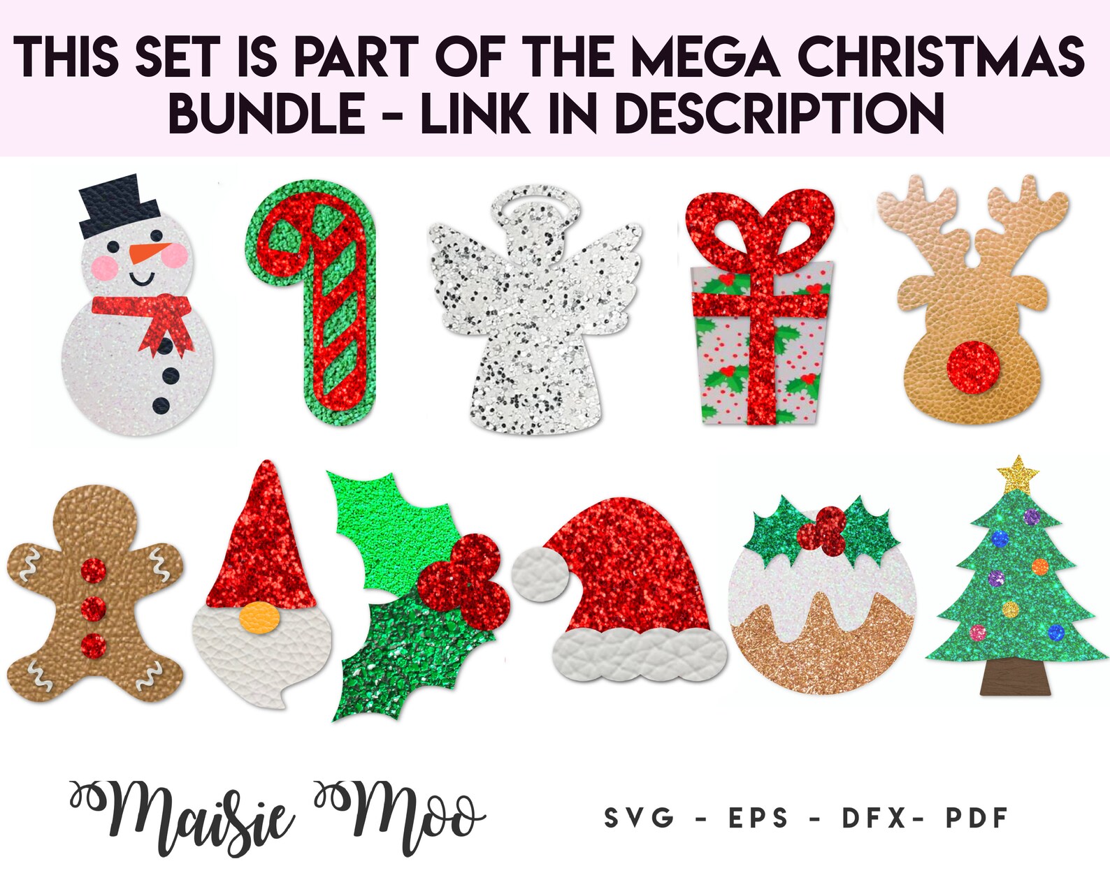 Christmas Snap Clip SVG Snapclip Template Bow Center Snowman - Etsy