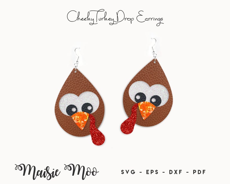 Thanksgiving Earring SVG | Fall Autumn Faux Leather Earring Templates ...