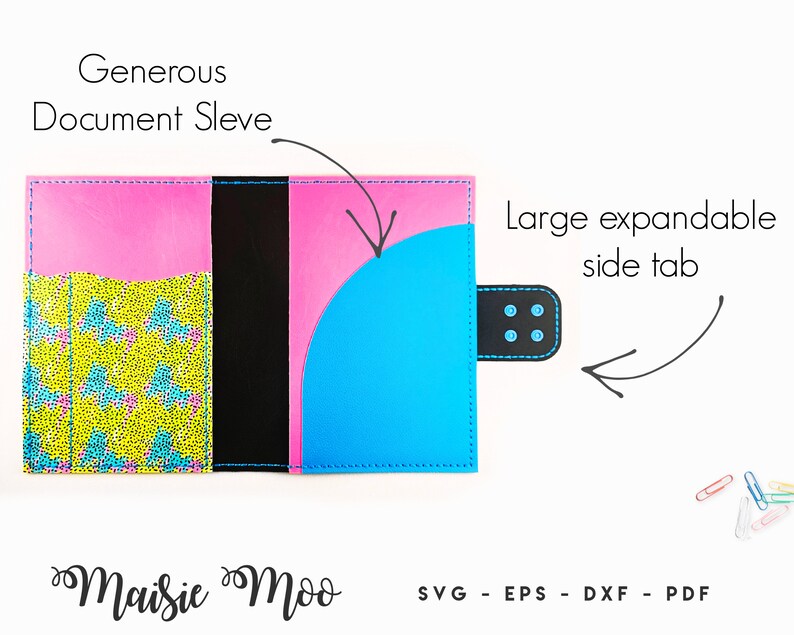 A5 Notebook Cover Pattern SVG Template | Hand Stitched Faux Leather ...