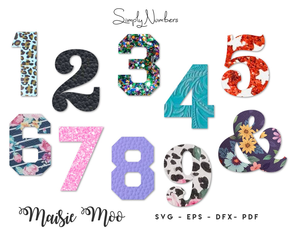 Number SVG Birthday Template Age Number Template Bow SVG | Etsy