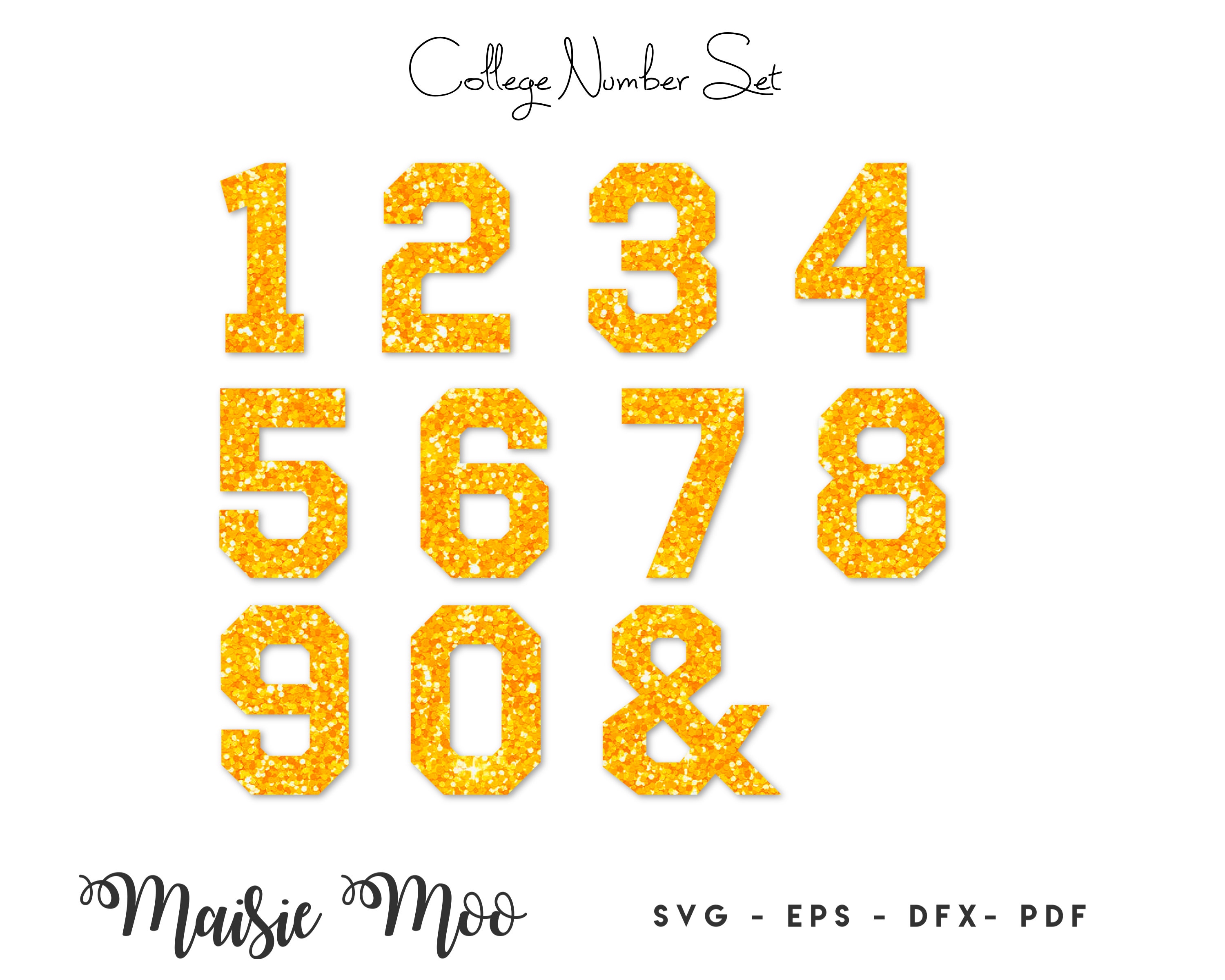 Birthday Number SVG, Age Number Template, Faux Leather Cricut ...