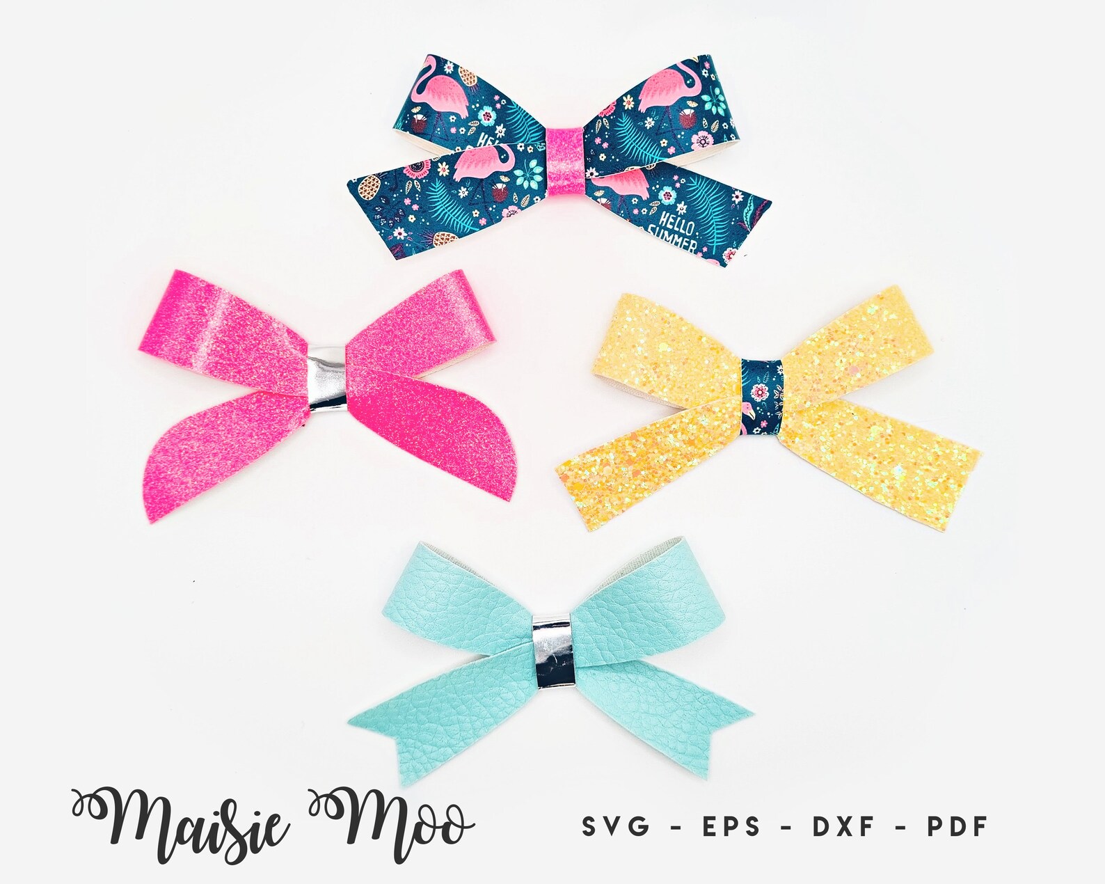 Straight Bow SVG Simple Bow Template SVG Bow PDF Twisted | Etsy UK
