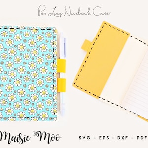 Faux Leather A6 Notebook Cover SVG Template Hand Stitched Leather ...