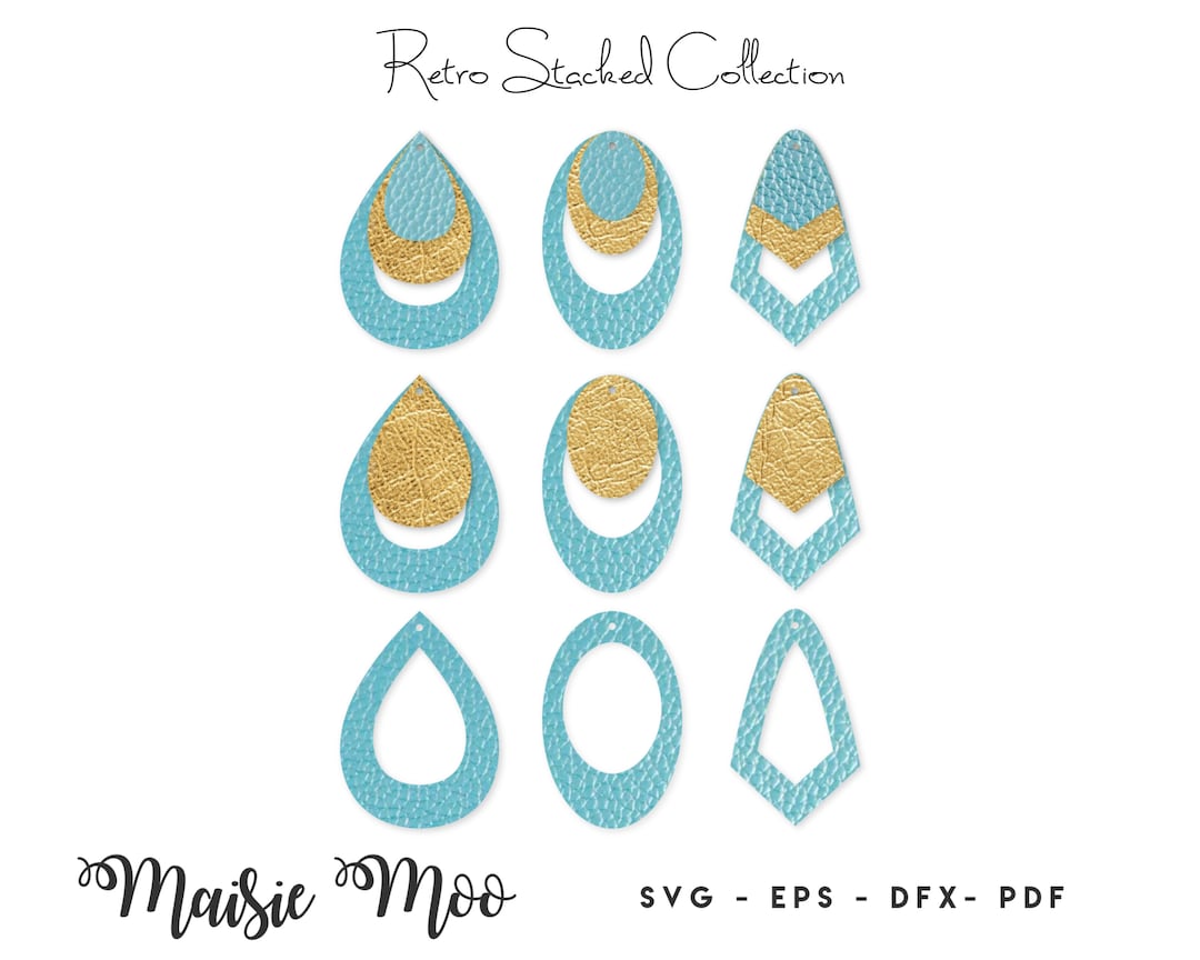 Earring SVG | Layered Earring | Cricut Earring Template | Faux Leather ...
