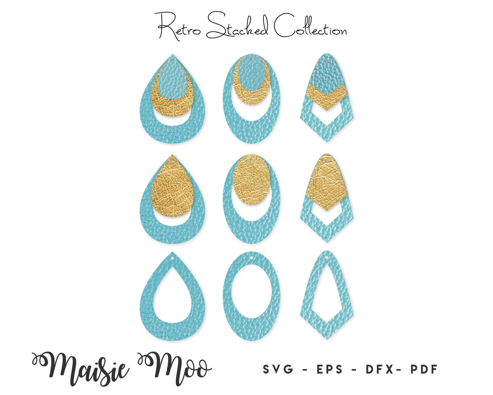 Earring SVG Layered Earring Cricut Earring Template Faux | Etsy
