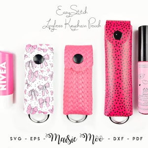 Pout Pouch, Lip Gloss Keychain Case SVG, Keyring Chapstick Holder ...