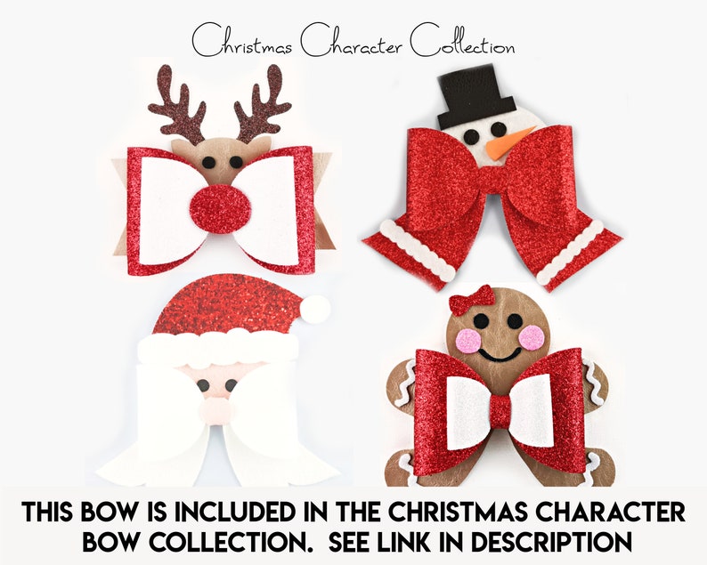 Christmas Gingerbread Bow Template Christmas Bow SVG - Etsy New Zealand