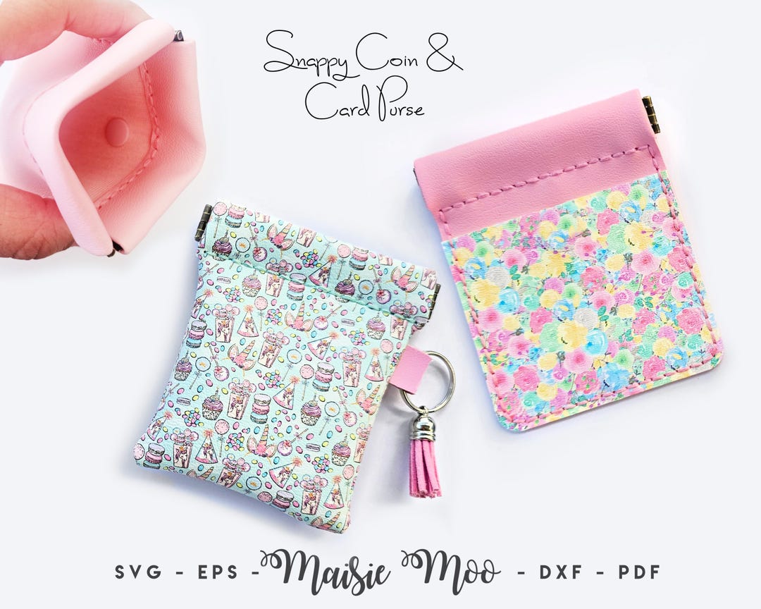 Flex Frame Coin Purse SVG, Card Pouch Sewing Pattern, Faux Leather ...