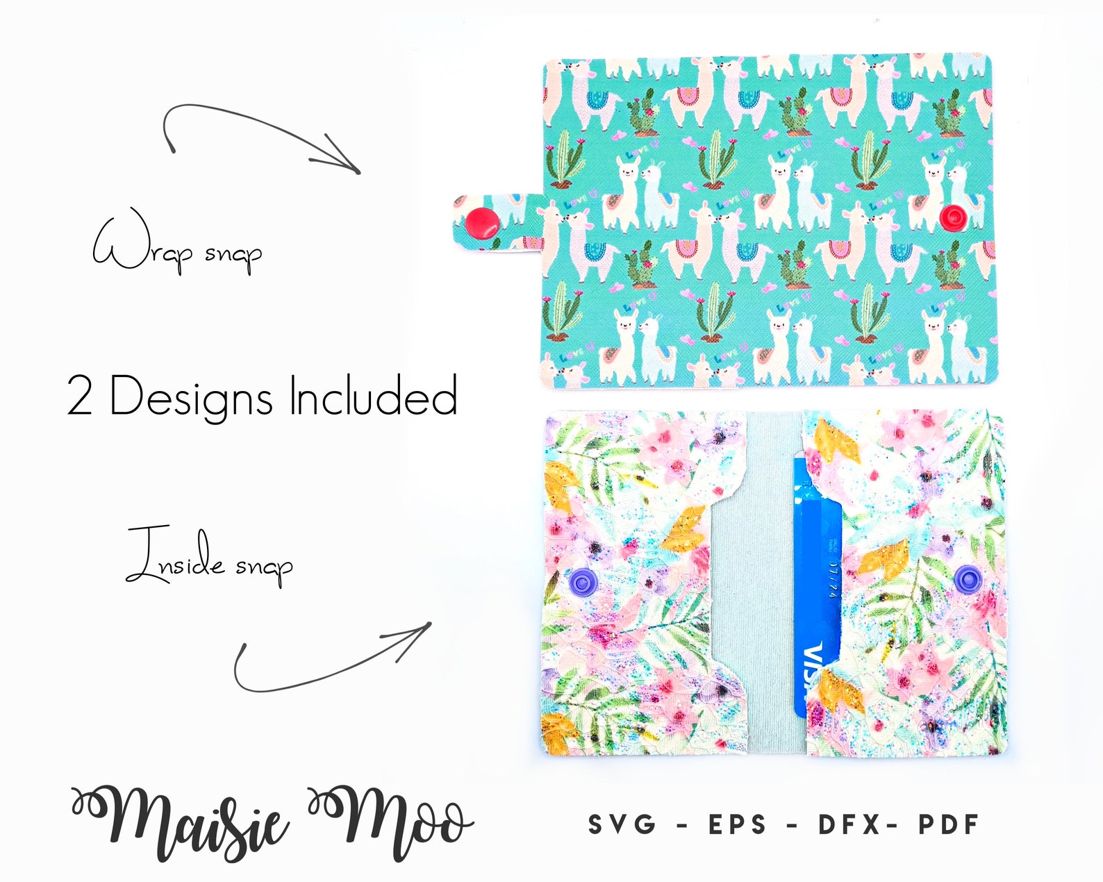 Card Wallet SVG, Card Pouch Template, Faux Leather No Sew, Card Wallet ...