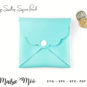 Square Coin Purse SVG Bundle, Face Mask Pouch SVG Card Pouch Template ...