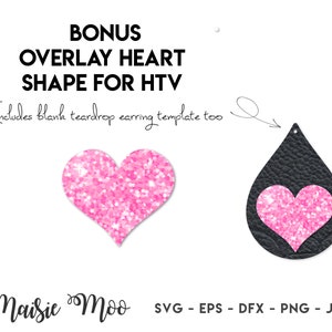Valentine Heart Earring Templates | Love Heart Earring SVG | Cricut ...