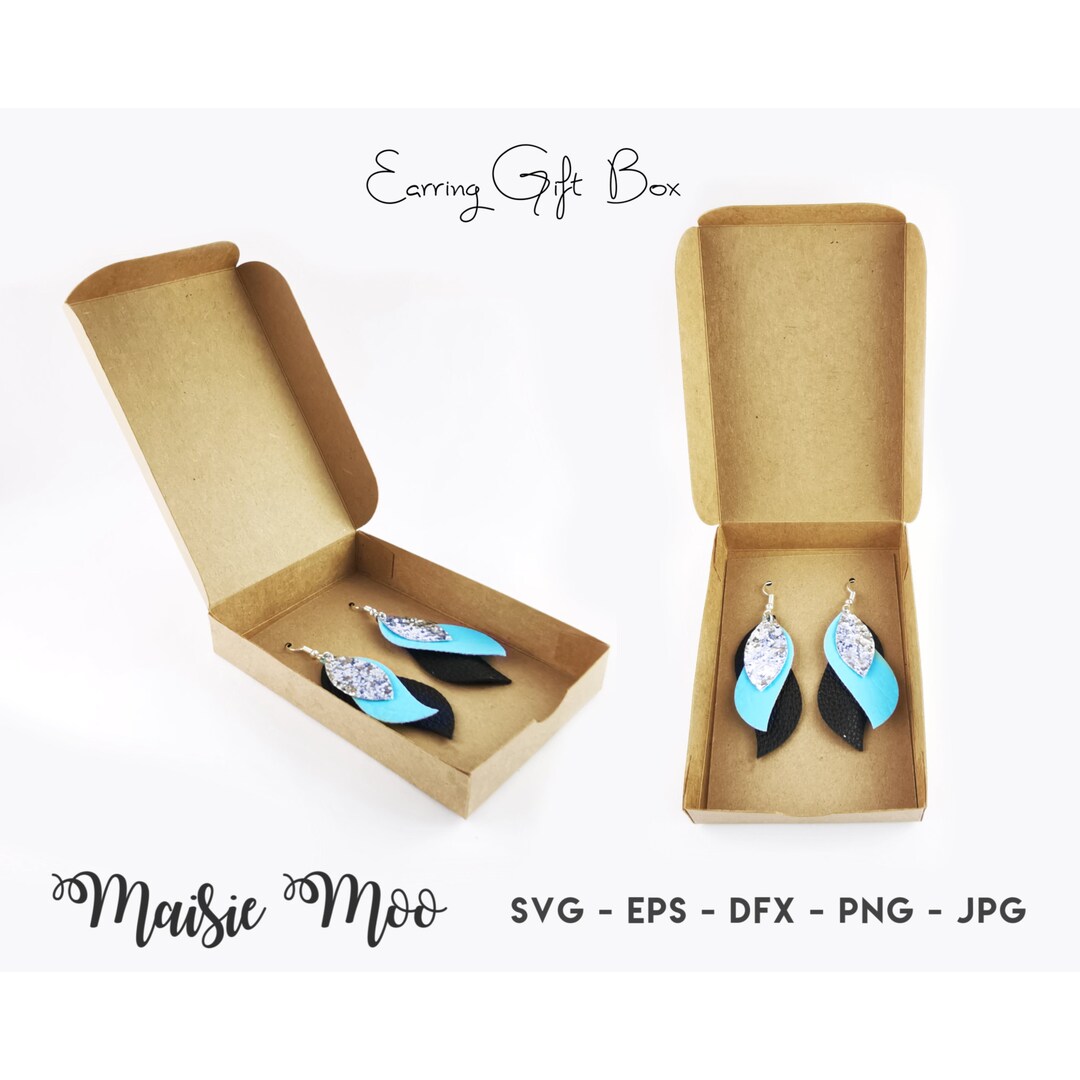 Earring Box Template Earring Display Box SVG (Download Now) - Etsy