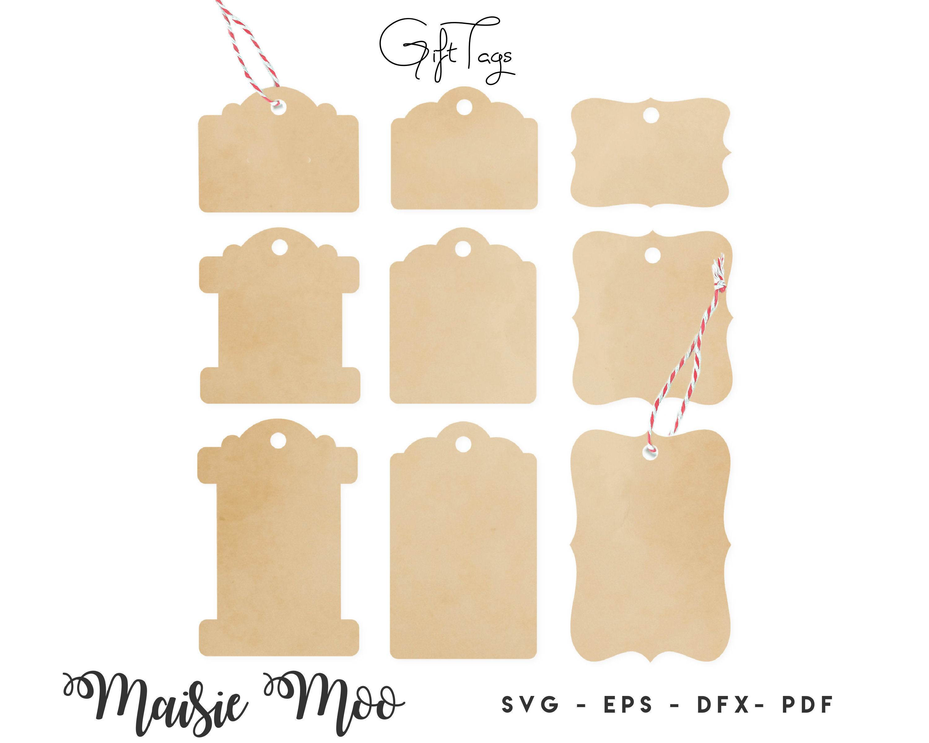 Gift Tags SVG Gift SVG Plain Display Card Earing Card Bow - Etsy