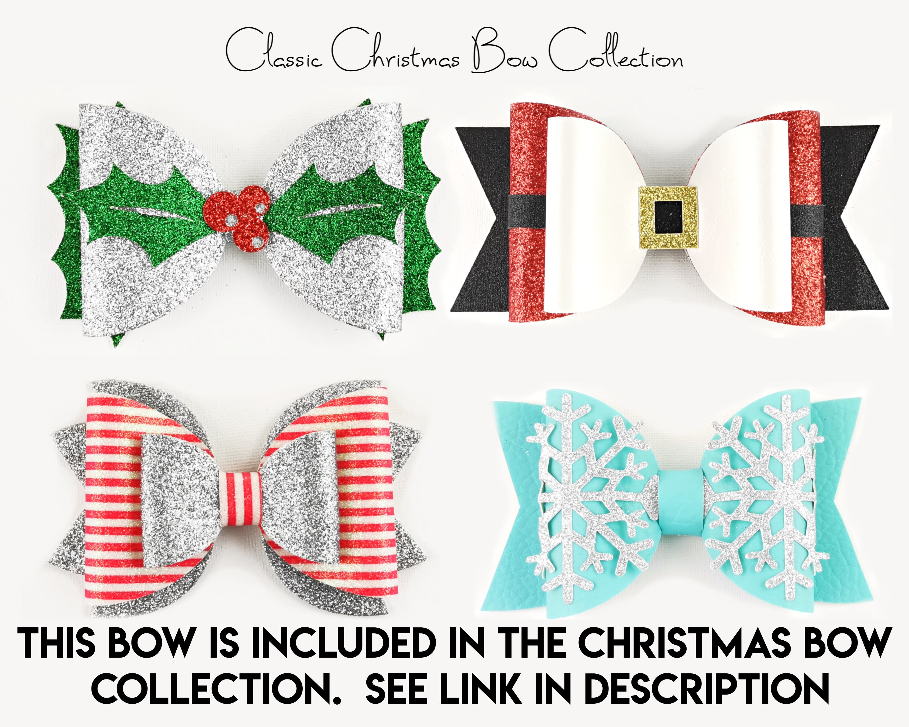 Christmas Bow Template SVG Santa Belt Bow SVG Festive Felt - Etsy
