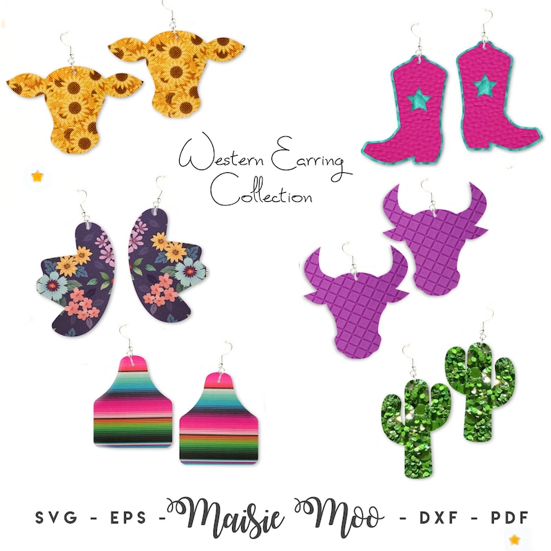 Western Cowgirl Earrings - Etsy