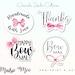 Bow Stickers PNG, Thank You, Happy Bow Mail, Handmade With Love Small ...