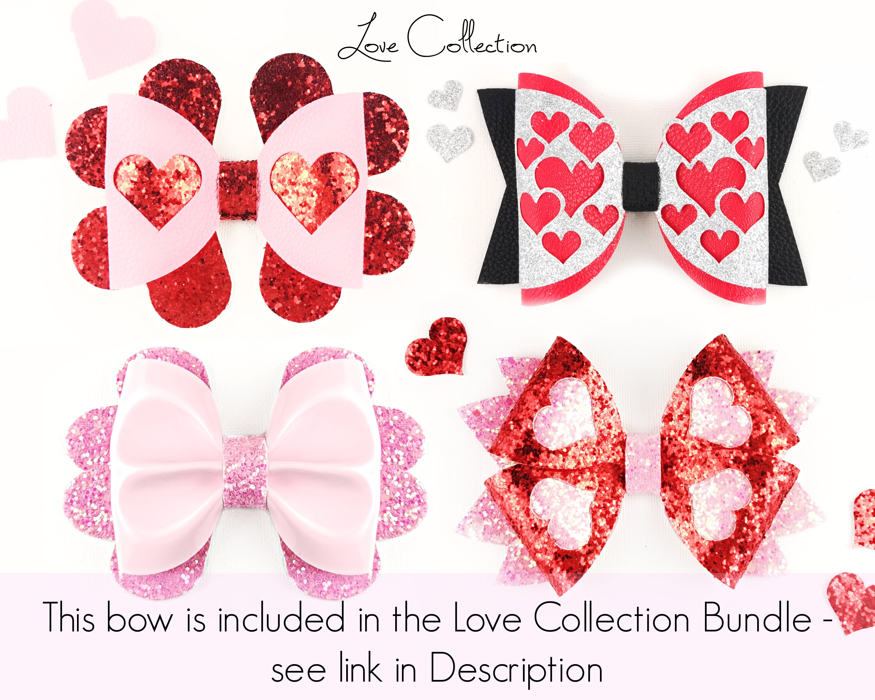 Heart Bow SVG Love Heart Bow Template Valentine Bow SVG - Etsy