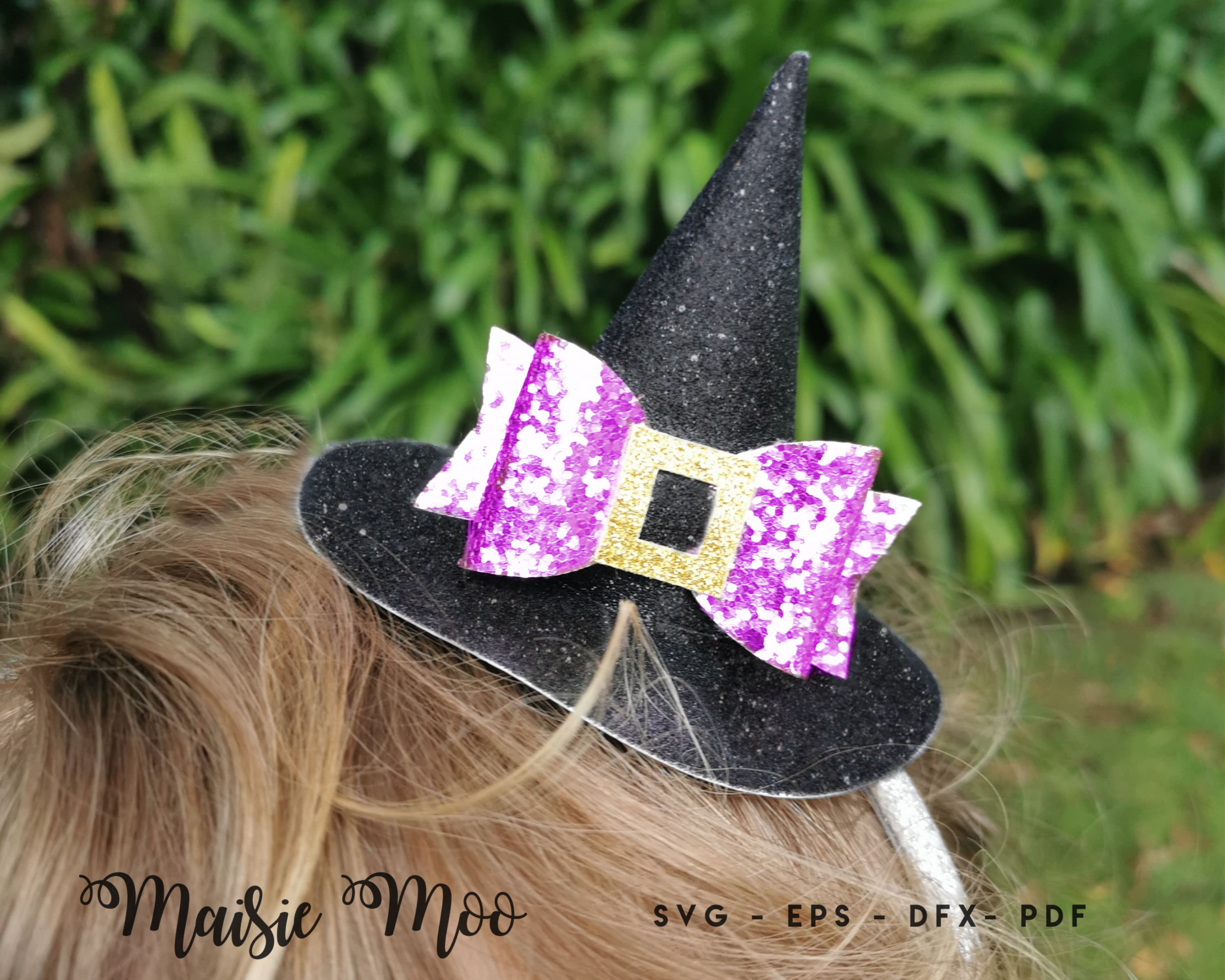 Witches Hat Bow SVG Witches Hat Headband Bow Template | Etsy