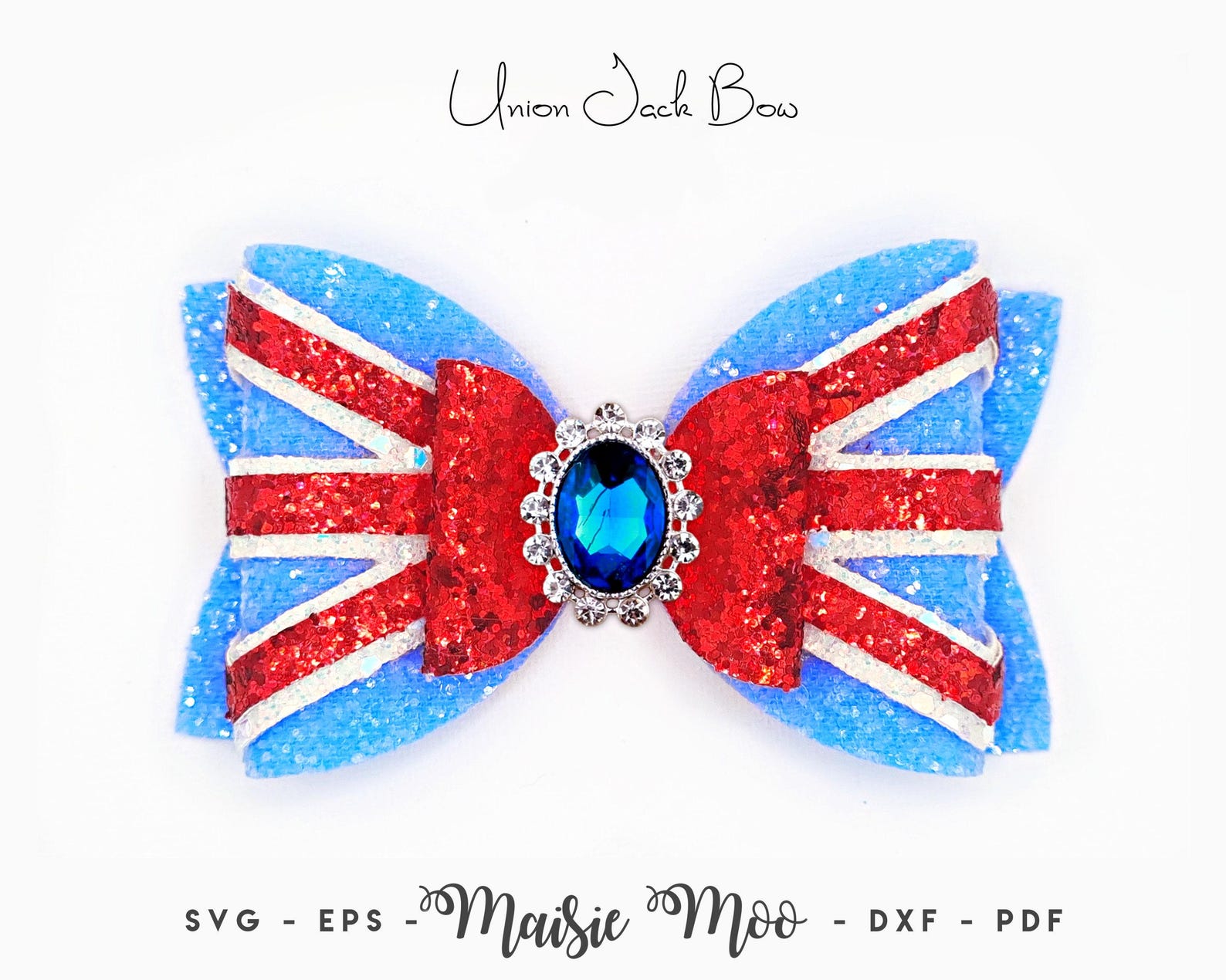 Union Jack Bow SVG, British Bow Template, Royal Red White Blue Bow Pdf ...