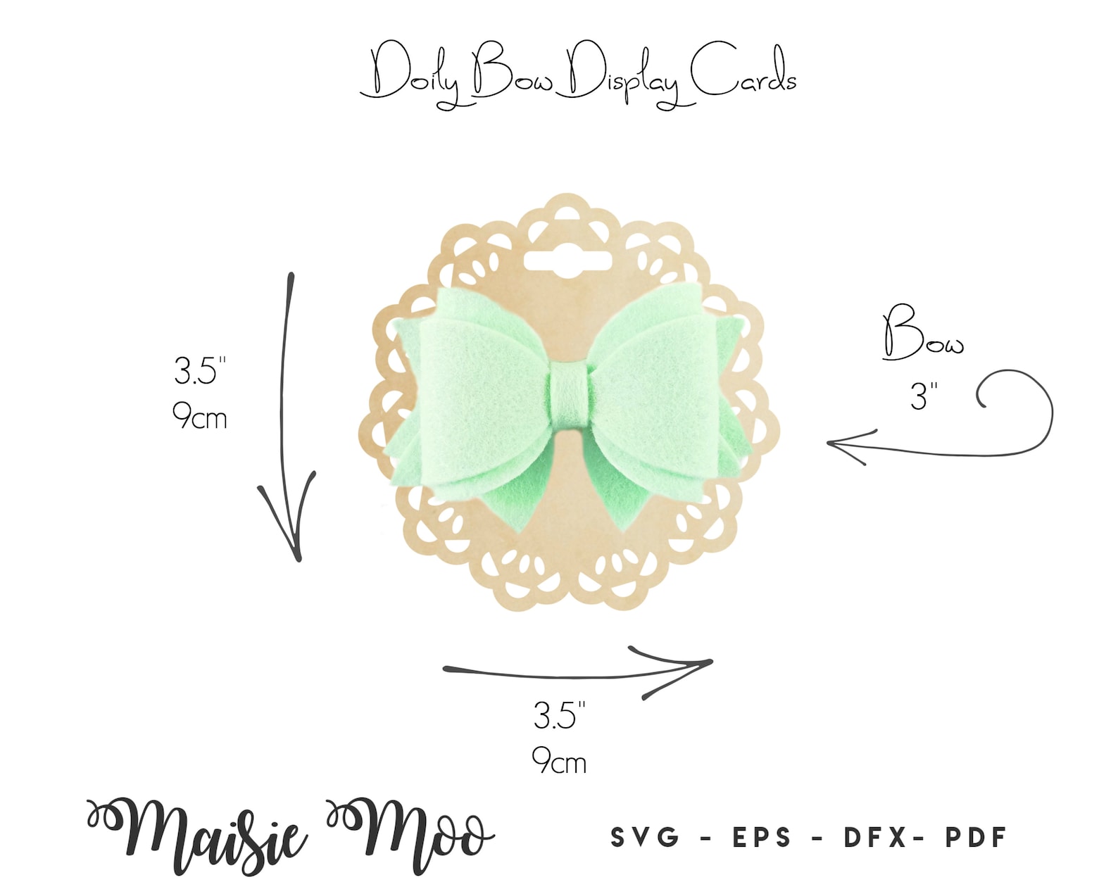 Bow Card SVG Bundle Bow Display Card Hair Clip Card DXF Bow - Etsy