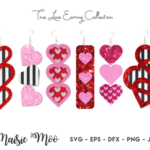 Valentine Heart Earring Templates Love Heart Earring SVG - Etsy Valentine Heart Earring Templates Love Heart Earring SVG - Etsy