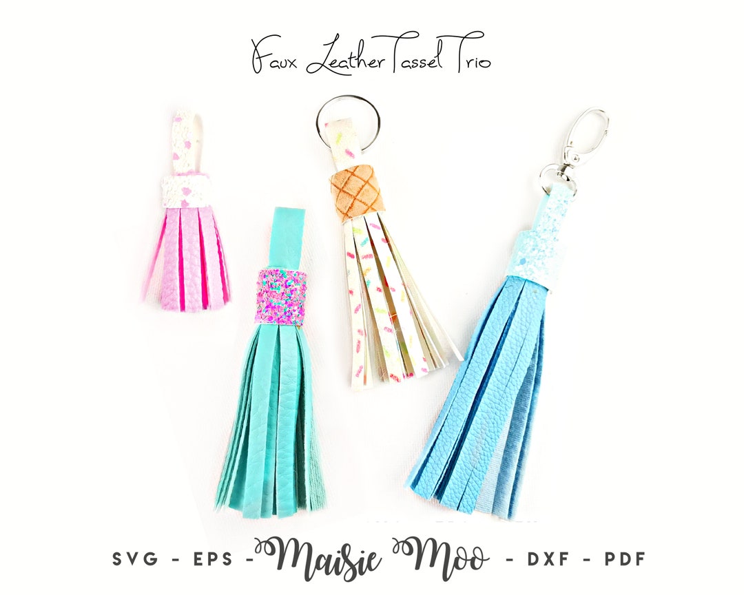 Tassel SVG | Tassel Keychain Template | Faux Leather Tassell | Bag Tag ...
