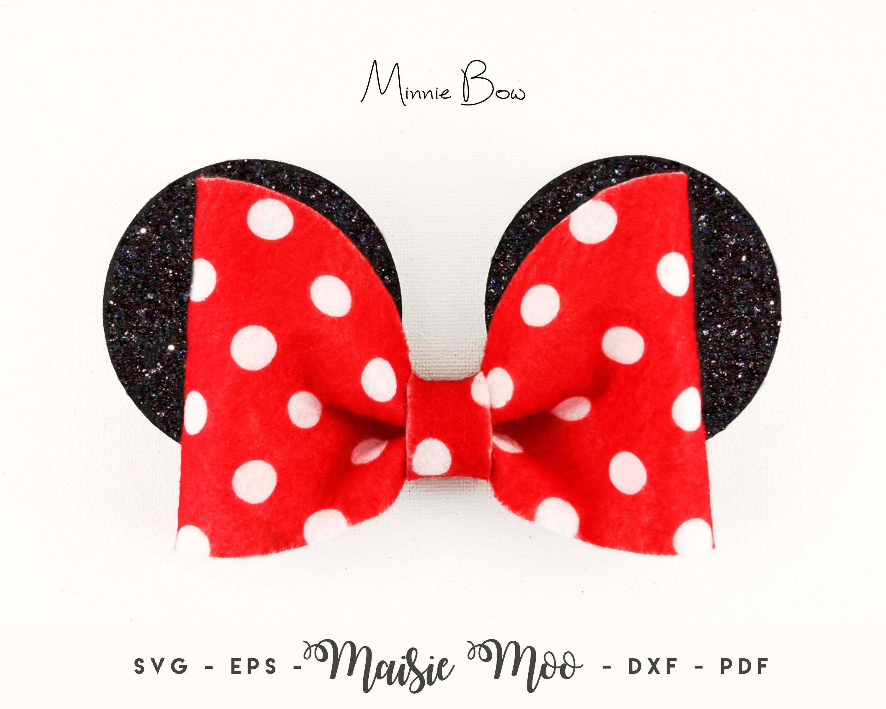 Plantilla De Silueta De Lazo De Minnie Mouse