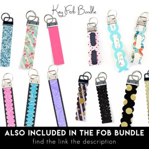 Loopy Key Fob SVG | Keychain Wrist Fob Tempate | Woven Faux Leather Fob ...