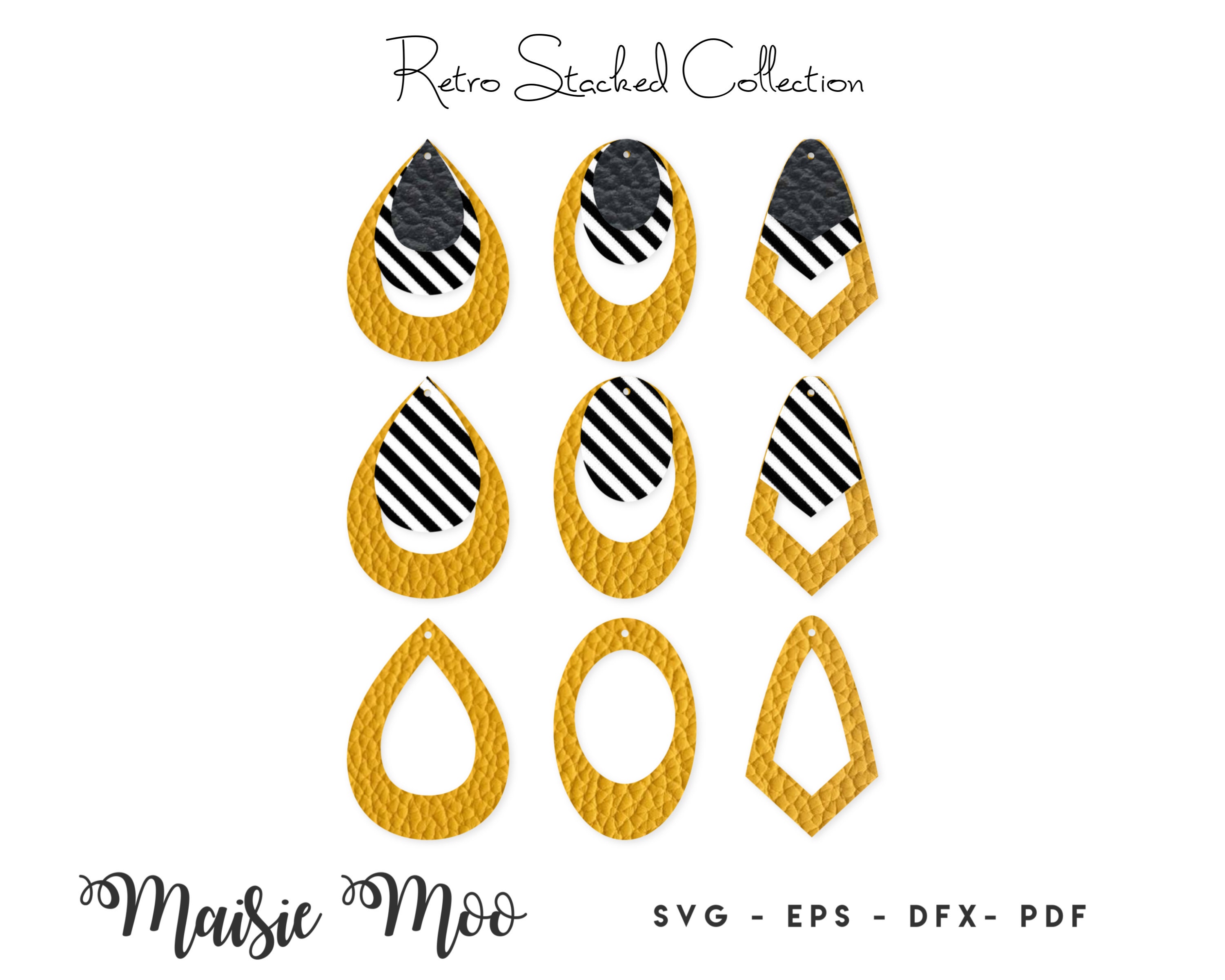 Earring SVG Layered Earring Cricut Earring Template | Etsy