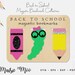 Back to School Magnetic Bookmark SVG, Bookworm, Pencil, Crayon Teacher ...