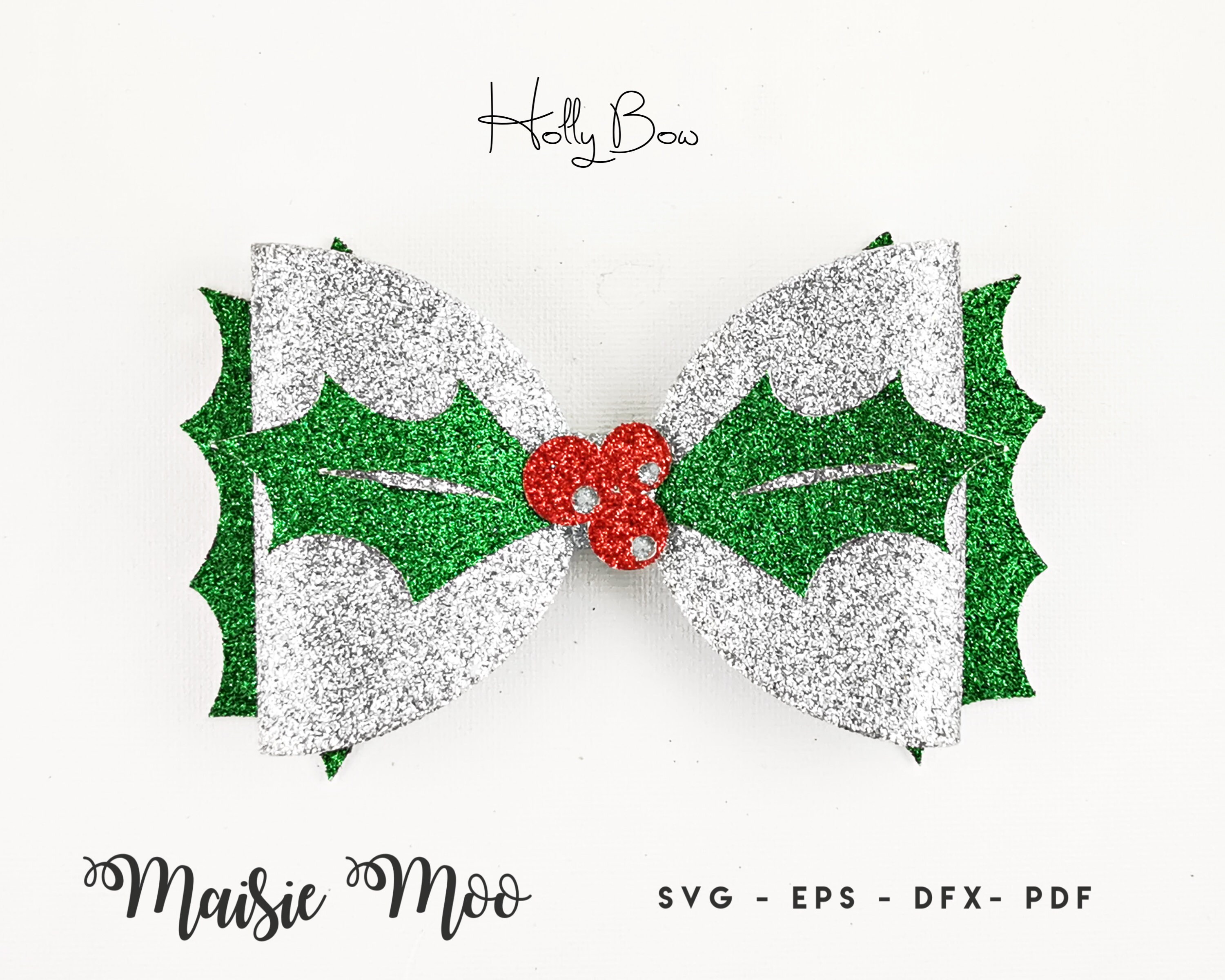 Christmas Bow SVG Collection Christmas Bow Template SVG Bow | Etsy