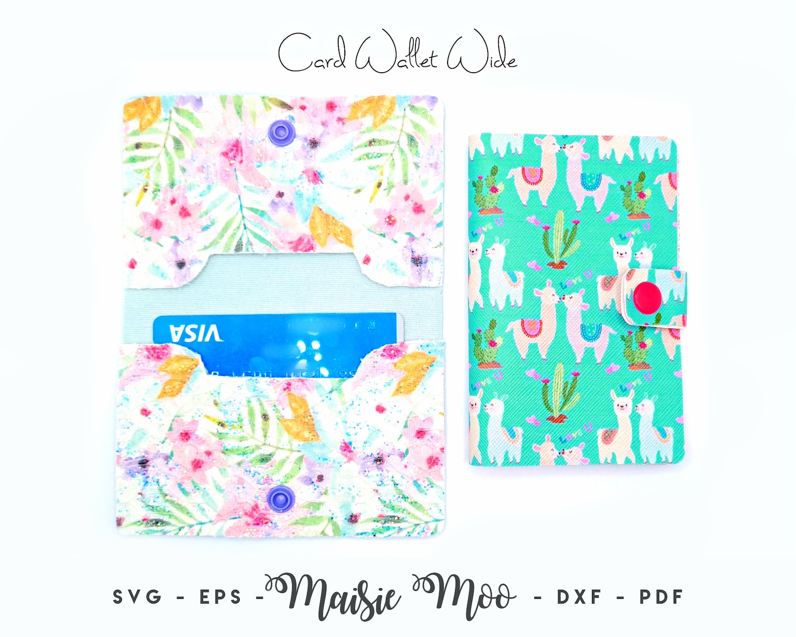 Card Wallet SVG, Card Pouch Template, Faux Leather No Sew, Card Wallet ...