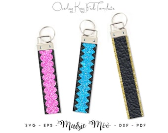 Wristlet SVG | Key Fob SVG | Keychain Wrist Fob Template | Faux Leather ...
