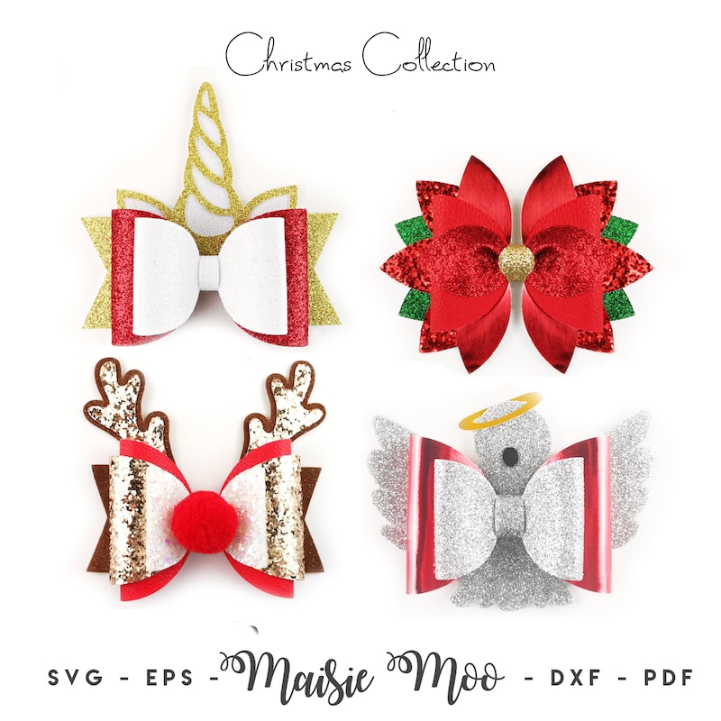 Christmas Bow Svg - Etsy