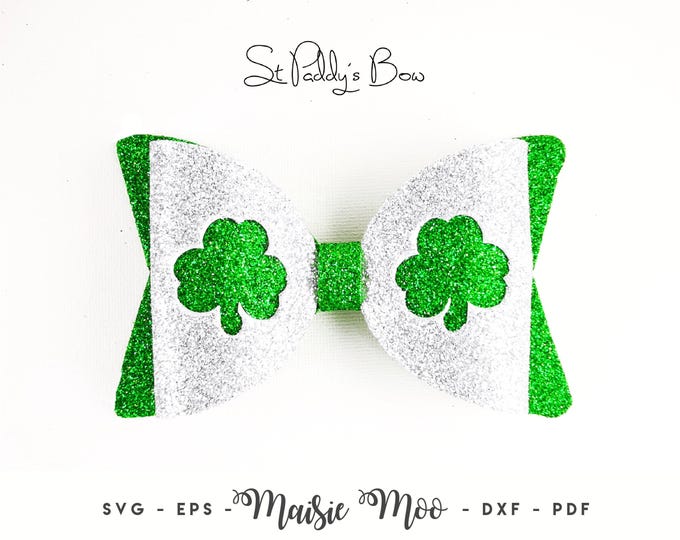 Clover Bow Template SVG, Bow Template, SVG Files, Cricut SVG, St ...